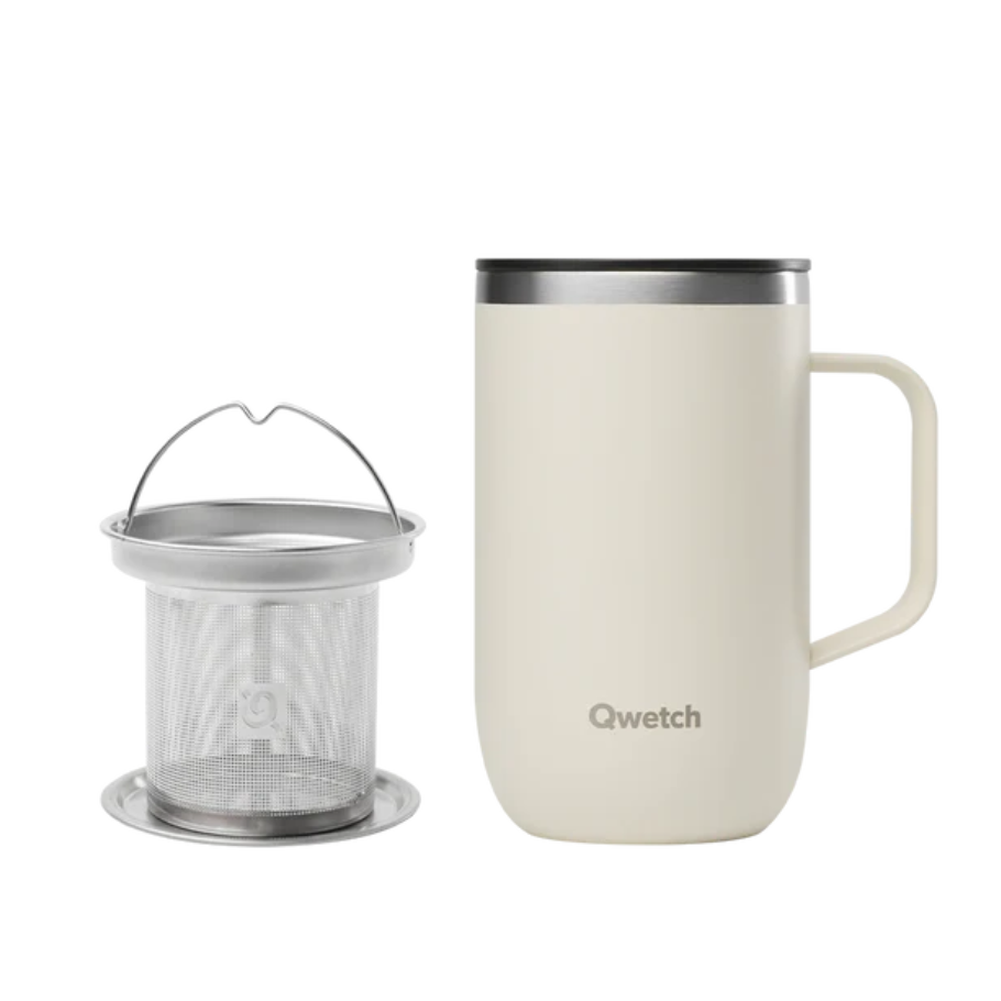 Ferðamál 470 ml. m/haldi og tesíu Sandlitað – Mistur